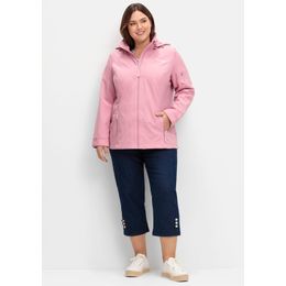 sheego Gro&szlig;e Gr&ouml;&szlig;en Softshelljacke mit Fleece-Futter, altrosa, Gr&ouml;&szlig;e 26 - Damen