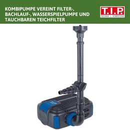 T.I.P. 4in1 Teichpumpe - Für 8.500 l Teich, 3.500 l/h, Filter/Bachlauf/Springbrunnen, WPF 3500 S, 30427