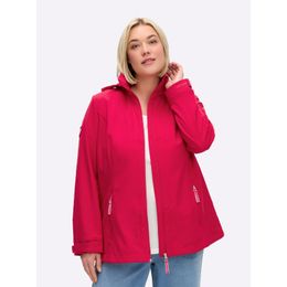 sheego Gro&szlig;e Gr&ouml;&szlig;en Softshelljacke mit Fleece-Futter, rot, Gr&ouml;&szlig;e 23 - Damen