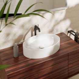 Hansgrohe Xuniva Aufsatzwaschtisch 60165450 550x400mm, ohne Hahnloch/&Uuml;berlauf, wei&szlig;