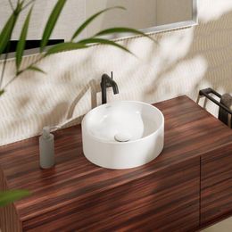 Hansgrohe Xuniva Aufsatzwaschtisch 60164450 400x400mm, ohne Hahnloch/&Uuml;berlauf, wei&szlig;