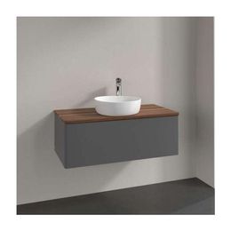 Villeroy & Boch Villeroy und Boch Antao Waschtisch-Unterschrank K31012GK 100x36x50cm, Waschbeckenplattenfarbe warm walnut, anthracite matt lacquer