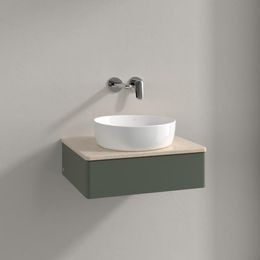 Villeroy & Boch Villeroy und Boch Antao Waschtisch-Unterschrank K07013HL 60x19x50cm, Waschbeckenplattenfarbe botticino, leaf green matt lacquer