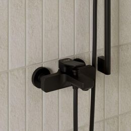 Kludi-X3 Wannenf&uuml;ll- und Duscharmatur 426913981 Wandmontage, Einhandmischer DN 15, schwarz matt