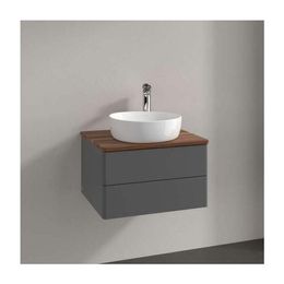 Villeroy & Boch Villeroy und Boch Antao Waschtisch-Unterschrank K18012GK 60x36x50cm, Waschbeckenplattenfarbe warm walnut, anthracite matt lacquer