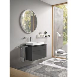 Duravit DuraSquare Aufsatzbecken weiss mit L-Cube Konsolenwaschtischunterbau 82 x 55 cm graphit matt