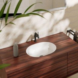 Hansgrohe Xuniva Einbauwaschtisch 60153450 450x350mm, ohne Hahnloch, mit &Uuml;berlauf, wei&szlig;