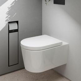 Hansgrohe EluPura WC-Sitz 60197450 wei&szlig;, Befestigung oben, mit SoftClose und QuickRelease