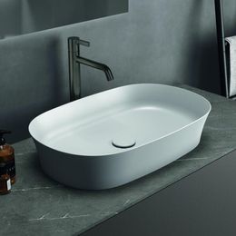 Ideal Standard Ipalyss Aufsatzschale E1396V1 60x38x12cm, ohne &Uuml;berlauf/Hahnloch, seidenwei&szlig;