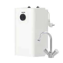 Stiebel Eltron druckloser Kleinspeicher SNU 5 Plus mit Temperierbatterie WST-W für Spüle antitropf- und thermostop-Funktion, mit Stecker, Untertischboiler 5 Liter Niederdruck, 2 kW, 204974
