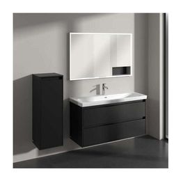 Villeroy & Boch Villeroy und Boch Skyla Seitenschrank C80200VR 1 T&uuml;r, 1 Schublade, 350 x 1000 x 349 mm, Volcano Black / Volcano Black