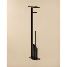 Cosmic Flat Stand-WC-Garnitur WJC512A0097036 mit Papierhalter, 100 x 193 x 760 mm, schwarz matt