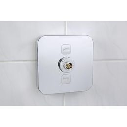 Kludi Push Fertigmontageset 389110538 Unterputz-Brause-Thermostatarmatur, eckig, chrom