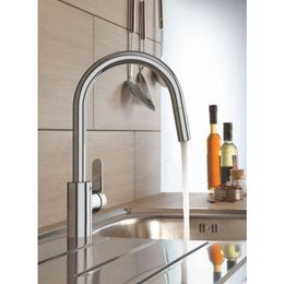 Grohe Get K&uuml;chenarmatur 31484001 chrom, mit C-Auslauf und Dual-Sp&uuml;lbrause