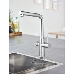 Grohe Blue Home K&uuml;chenarmatur 31454001 chrom, L-Auslauf, Starter Kit