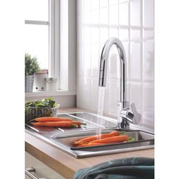 Grohe Feel K&uuml;chenarmatur 31486001 chrom, hoher Auslauf, mit Dual Sp&uuml;lbrause