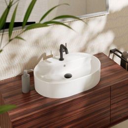 Hansgrohe Xuniva Aufsatzwaschtisch 60171450 600x450mm, mit Hahnloch/&Uuml;berlauf, wei&szlig;
