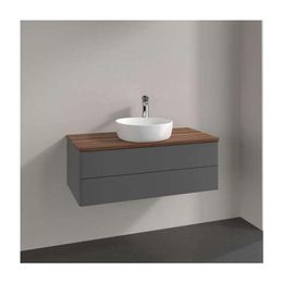 Villeroy & Boch Villeroy und Boch Antao Waschtisch-Unterschrank K20012GK 100x36x50cm, Waschbeckenplattenfarbe warm walnut, anthracite matt lacquer