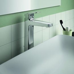 Ideal Standard CeraPlan Waschtischarmatur BD277AA Ausladung 138mm, mit verl&auml;ngertem Sockel, verchromt, mit Easyfix-Befstigung