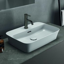 Ideal Standard Ipalyss Aufsatzschale E2077V1 55x38x14,5cm, mit &Uuml;berlauf, 1 Hahnloch, seidenwei&szlig;