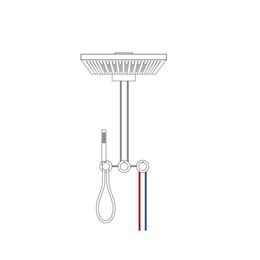 Herzbach MODUL7 PUSH-Thermostat-Set P-TF2 70.703723.1.01 TWIN FLOW Chrom
