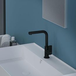 Kludi Pure&style Waschtischarmatur 400243975 schwenkbarer Auslauf, mattschwarz