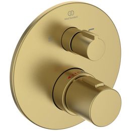 Ideal Standard Ceratherm T100 Fertigmontageset A5815A2 f&uuml;r Unterputz-Badethermostat, Bausatz 2, eigensicher, Brushed Gold