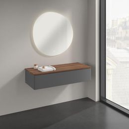 Villeroy & Boch Villeroy und Boch Antao Sideboard K41002GK 1 Auszug, 1200 x 268 x 500 mm, Front ohne Struktur, Anthracite Matt Lacquer / Warm Walnut