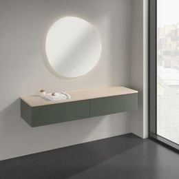 Villeroy & Boch Villeroy und Boch Antao Sideboard K42103HL 160x26,8x50cm, Waschbeckenplattenfarbe botticino, leaf green matt lacquer