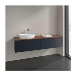 Villeroy & Boch Villeroy und Boch Antao Waschtisch-Unterschrank L37112HG 160x36x50cm, Waschbeckenplattenfarbe warm walnut, midnight blue matt lacquer