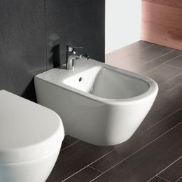 Villeroy & Boch Villeroy & Boch Wand Bidet Subway 2.0 540000R1 weiss Alpin Ceramicplus, 1 Hahnloch, mit Überlauf