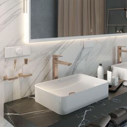 Hansgrohe Xuniva Aufsatzwaschtisch 61075450 550x400mm, ohne Hahnloch/&Uuml;berlauf, SmartClean, wei&szlig;