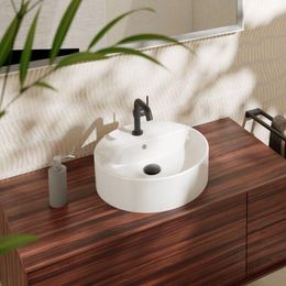 Hansgrohe Xuniva Aufsatzwaschtisch 60169450 450x450mm, mit Hahnloch/&Uuml;berlauf, wei&szlig;