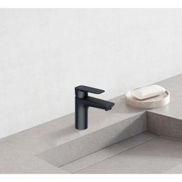 Kludi Pure&style Waschtischarmatur 402903975 mit Metall-Ablaufgarnitur, mattschwarz