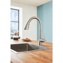 Grohe Zedra K&uuml;chenarmatur 32294DC2 supersteel, herausziehbare Brause