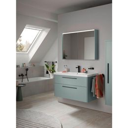 Duravit D-Code M&ouml;belwaschtisch 23991000002 1000x480mm, mit &Uuml;berlauf, Hahnloch, Wei&szlig; Hochglanz