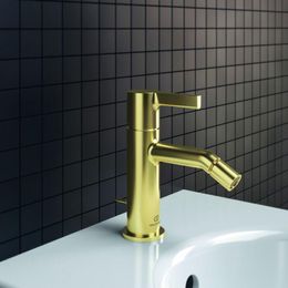 Ideal Standard Joy Bidetarmatur BC784A2 Brushed Gold, mit Ablaufgarnitur, Ausladung 110mm