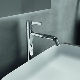 Ideal Standard Joy Waschtischarmatur BC781AA mit verl&auml;ngertem Sockel, mit Ablaufgarnitur, Ausladung 170mm, verchromt