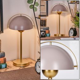 hofstein Pilz Look Guttsta Tischleuchte Gold, 1-flammig
