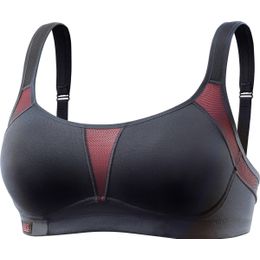 H.I.S. sheego Gro&szlig;e Gr&ouml;&szlig;en Sport-BH, schwarz-pink, Gr&ouml;&szlig;e 100D - Damen