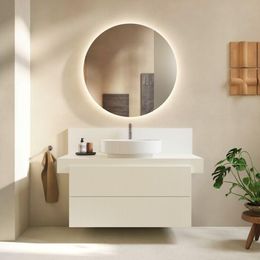 Duravit Balcoon Konsole BA90580IDID0000 120 x 55 x 37 cm, 1 Ausschnitt, Becken Mitte, Elfenbein matt