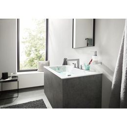 Hansgrohe Finoris 110 3-Loch-Waschtischarmatur 76033000 mit Push-Open Ablaufgarnitur, chrom