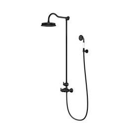 Steinberg Serie 350 Duschsystem 3502721S inklusive Thermostat, Kopfbrause und Handbrause, matt black