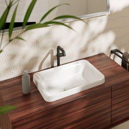 Hansgrohe Xuniva Einbauwaschtisch 60158450 550x400mm, ohne Hahnloch, mit &Uuml;berlauf, wei&szlig;