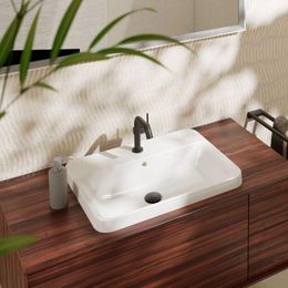 Hansgrohe Xuniva Einbauwaschtisch 61068450 550x450mm, ohne Hahnloch, mit &Uuml;berlauf, SmartClean, wei&szlig;