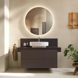 Duravit Balcoon Konsole BA90640IAIA0000 100 x 55 x 37 cm, 1 Ausschnitt, Becken Mitte, Lava Struktur, Mineralverbundstoff