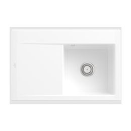 Villeroy & Boch Villeroy und Boch Subway Style 45 Einbausp&uuml;le 334700R1 Sp&uuml;lbecken rechts, wei&szlig; alpin CeramicPlus, 78 x 51 cm