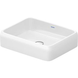 Duravit Qatego Aufsatzbecken 2383500079 ohne Hahnlochbank, Hahnloch und Überlauf, Weiß Hochglanz
