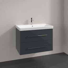 Villeroy & Boch Villeroy und Boch Waschtisch-Unterschrank A89100B1 78x51,4x48,4cm, 2 Ausz&uuml;ge, wandh&auml;ngend, Griff Chrome Glanz, Crystal Grey