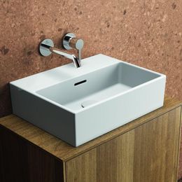 Ideal Standard Extra Hand-Waschtisch T391801 45x35x15cm, mit &Uuml;berlauf, geschliffen, ohne Hahnloch, wei&szlig;